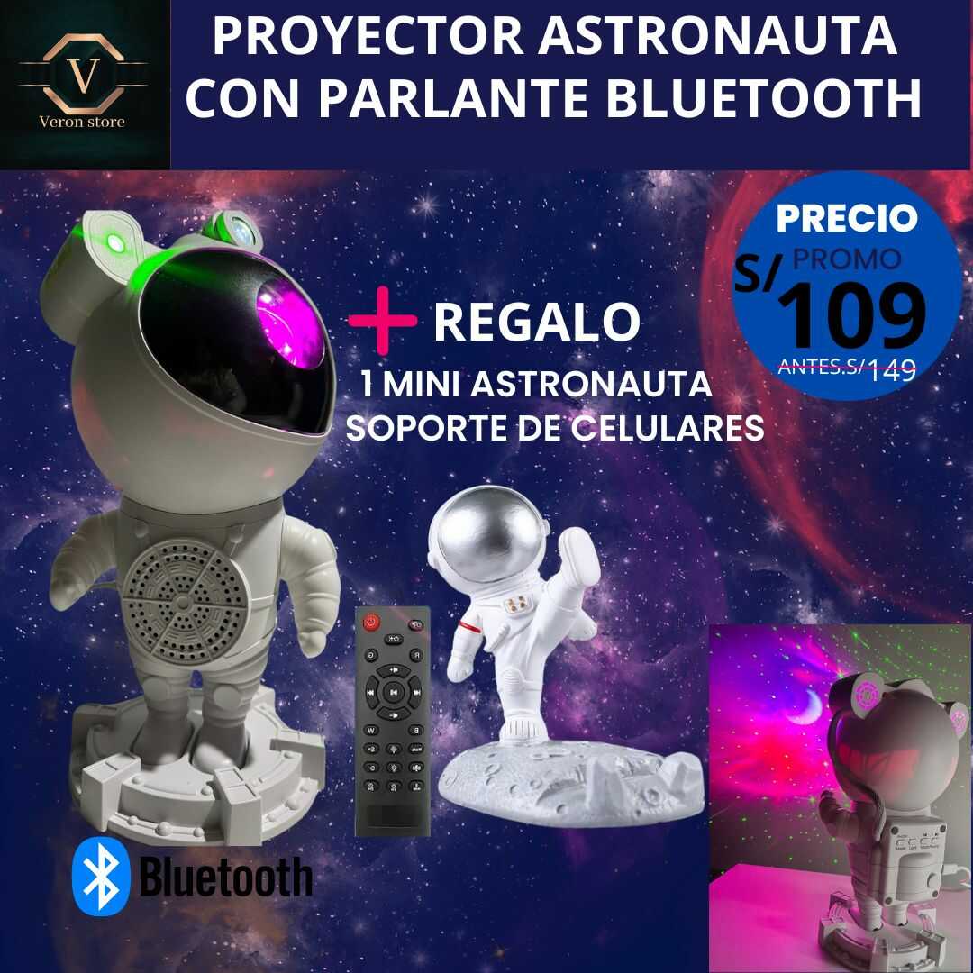 Astronauta Proyector con parlante Bluetooth + mini lámpara de regalo ...